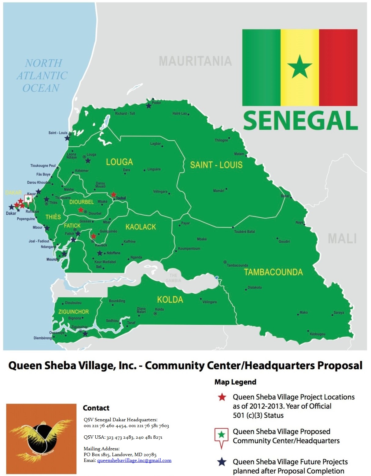 Senegal Map – Queen Sheba Village